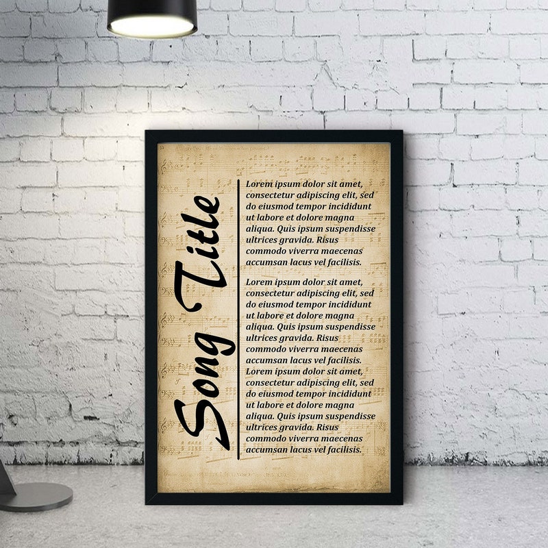 Custom Song Lyrics - Etsy