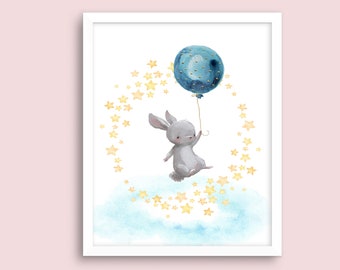 Nursery Wall Art Cute Flying Baby Animals Hedgehog With a - Etsy