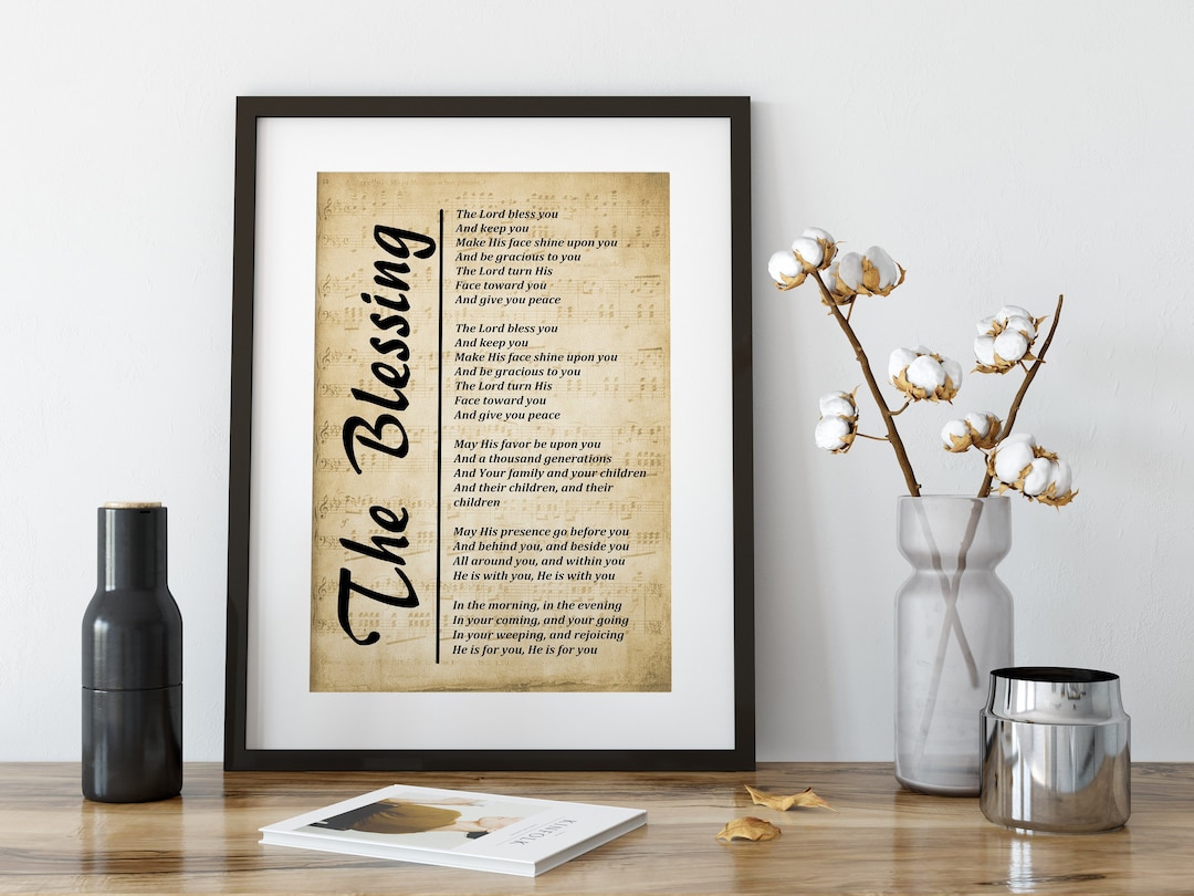 The Blessing, Inspirational Christian Song Lyrics Wall Art, Picture for ...