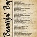 Beautiful Boy Lyrics on Sheet Music, Digital Download, Lyrics Picture ...