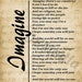 Imagine Lyrics, Song Lyrics on Sheet Music Background, Printable Wall ...