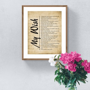 Rascal Flatts 'my Wish' Lyrics Sheet Music Art Print - Etsy