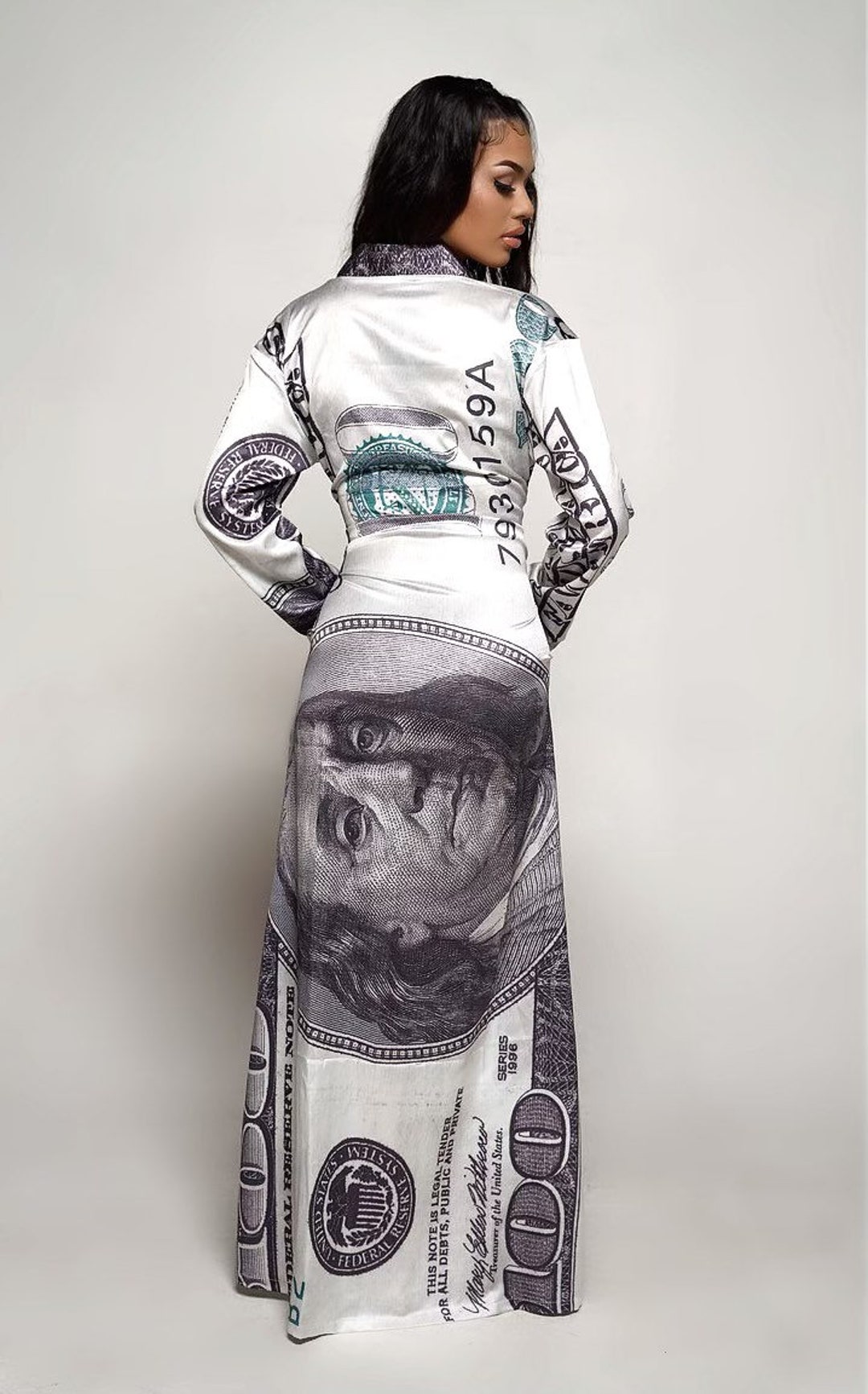 All About the Benjamins Long Robe Money Robe Housecoat - Etsy