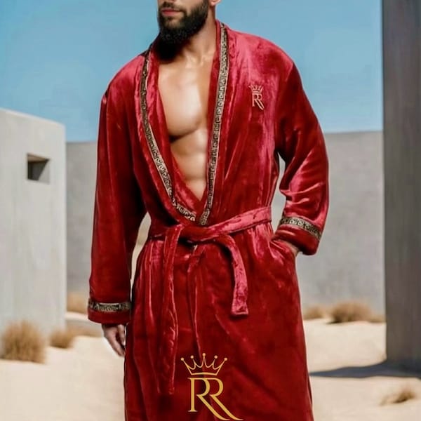 Greek Key Robe for Men - Etsy