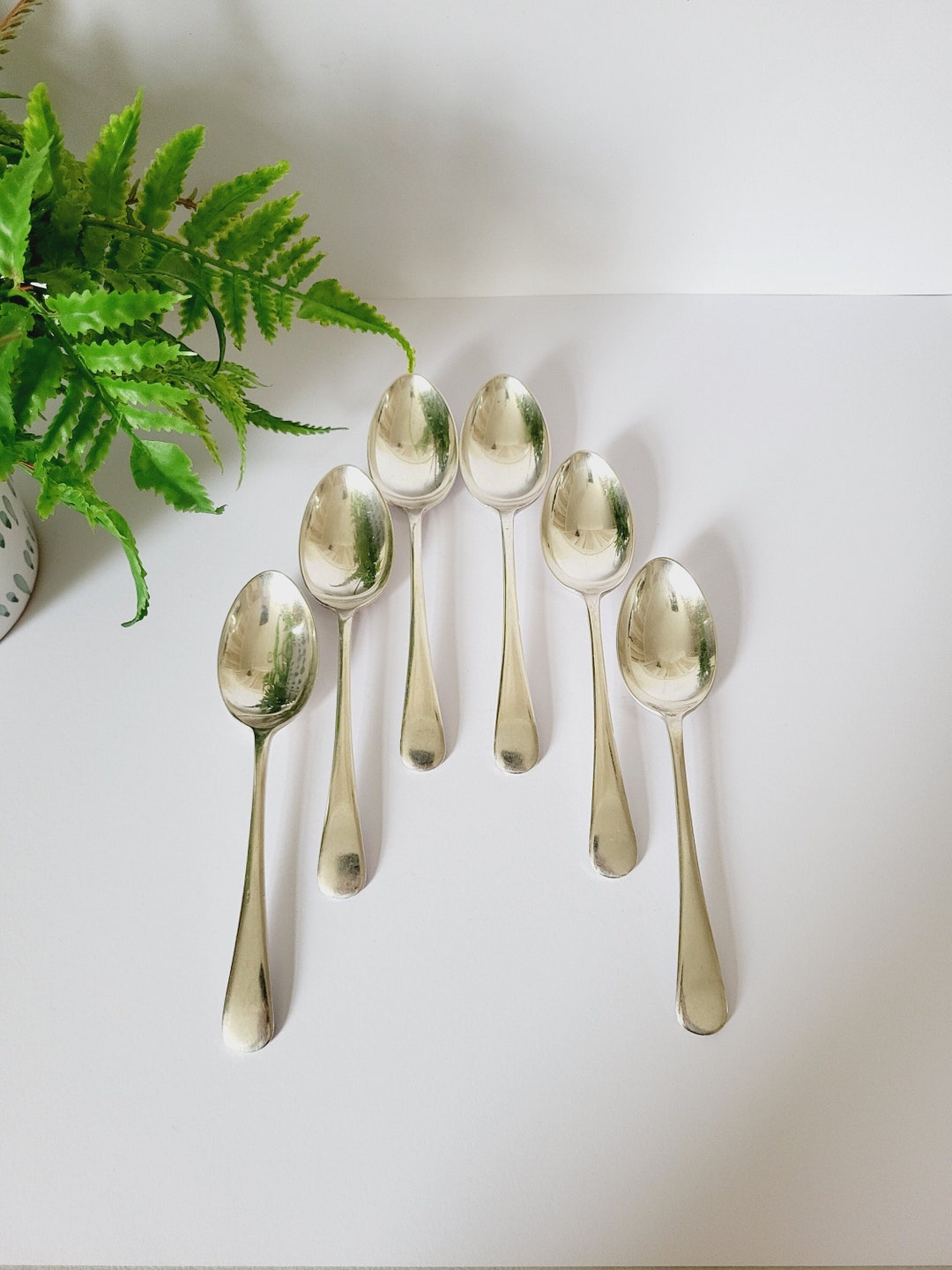 Set of Six Silver Plated Dessert Spoons - 'EPNS A1' - 18 Cm Length - Etsy