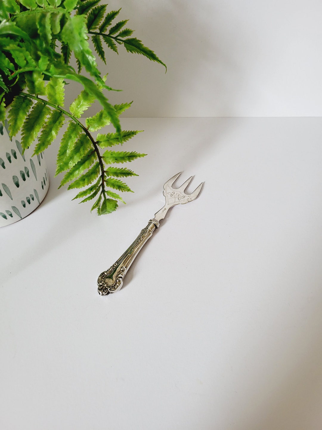 Silver Plated Meat / Buffet Fork / Smorgasbord Utensil - EPNS - Length ...