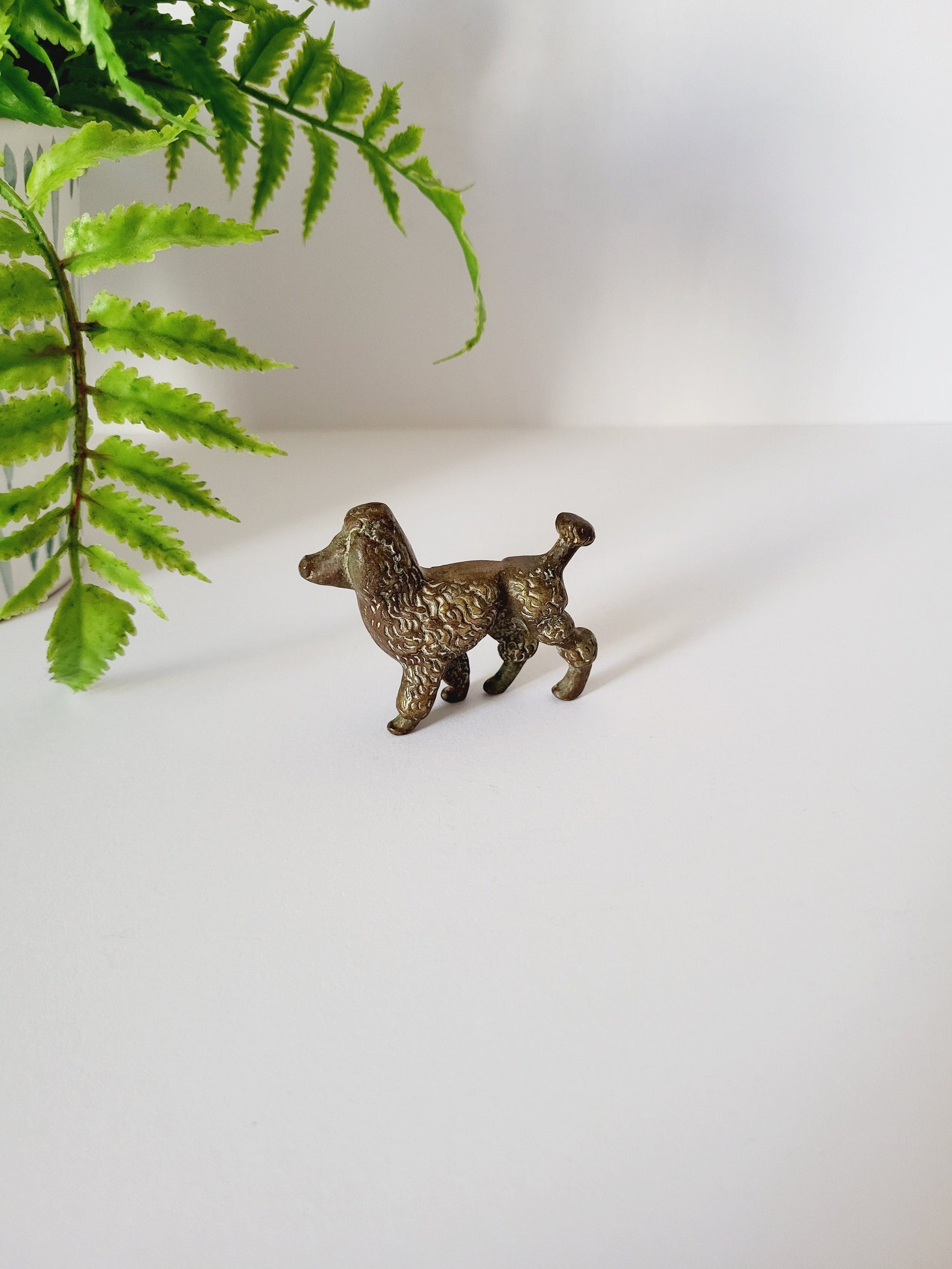 Vintage Heavy Solid Metal Poodle Ornament - Length - 6.5 Cm - Etsy
