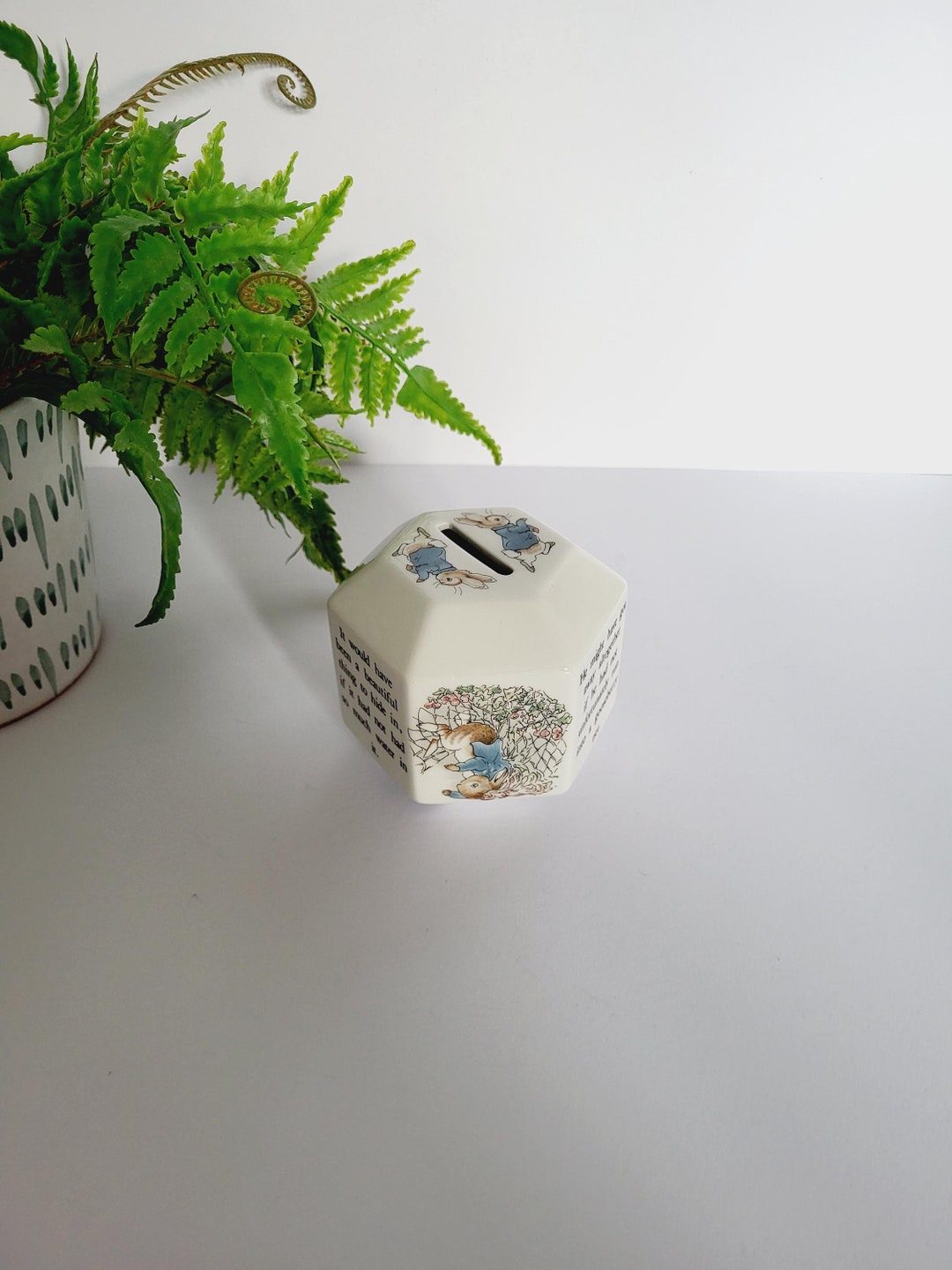 Peter Rabbit Ceramic Hexagonal Childs Money Box - Height - 8 Cm - Etsy