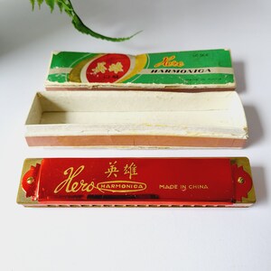 Vintage Wooden Frame Chinese 'hero' Harmonica - Etsy