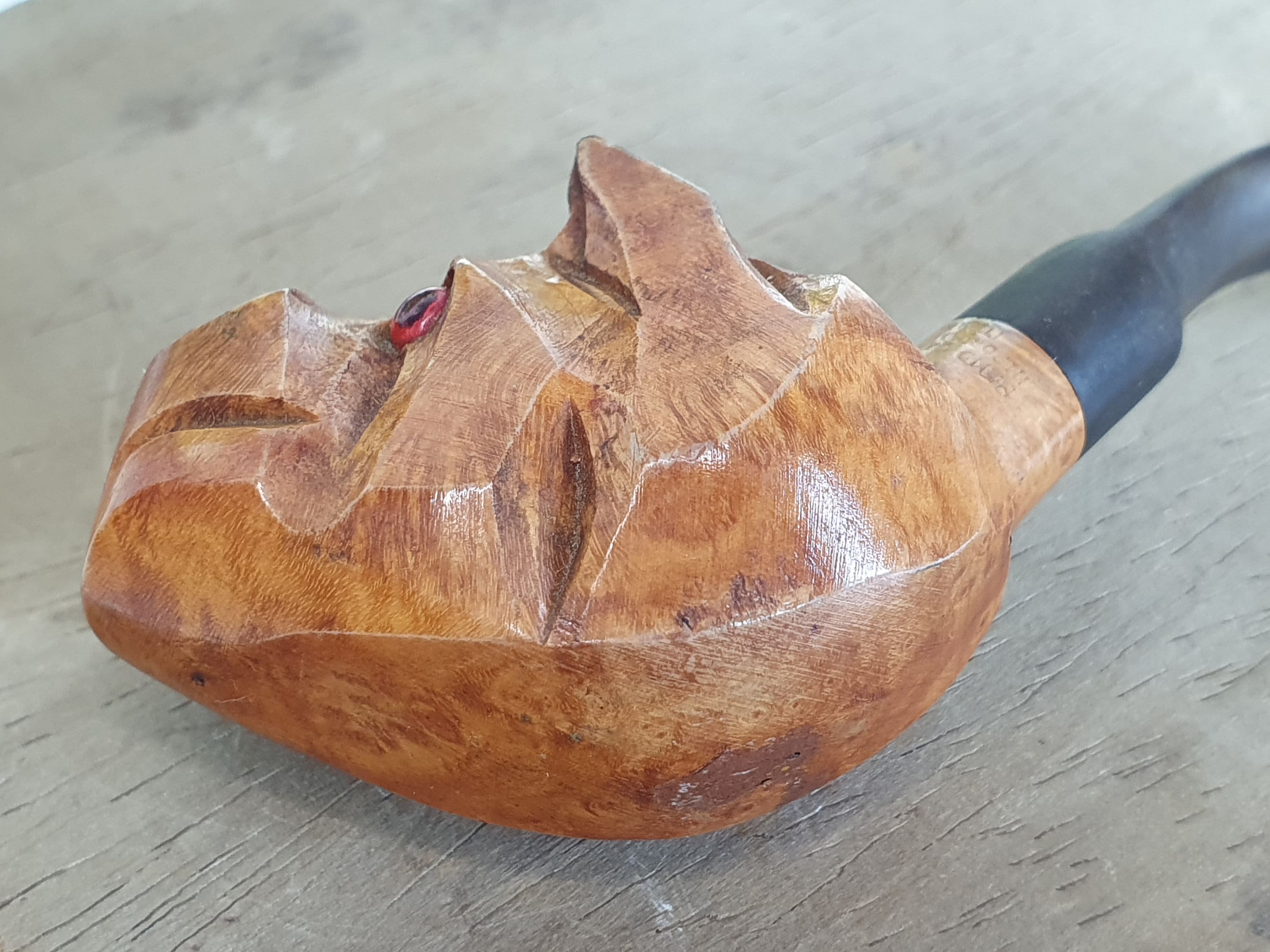 Italian Carved Wooden Rhino Shaped Pipe Made by 'briar - Etsy