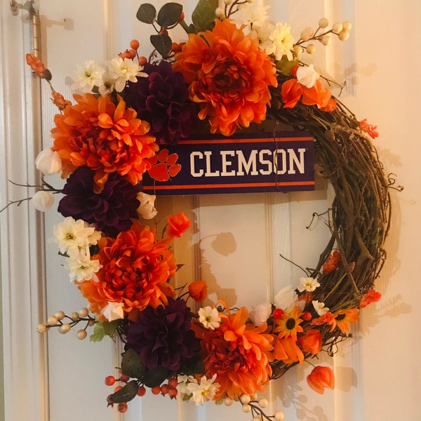 Clemson Tiger Wreath - Etsy