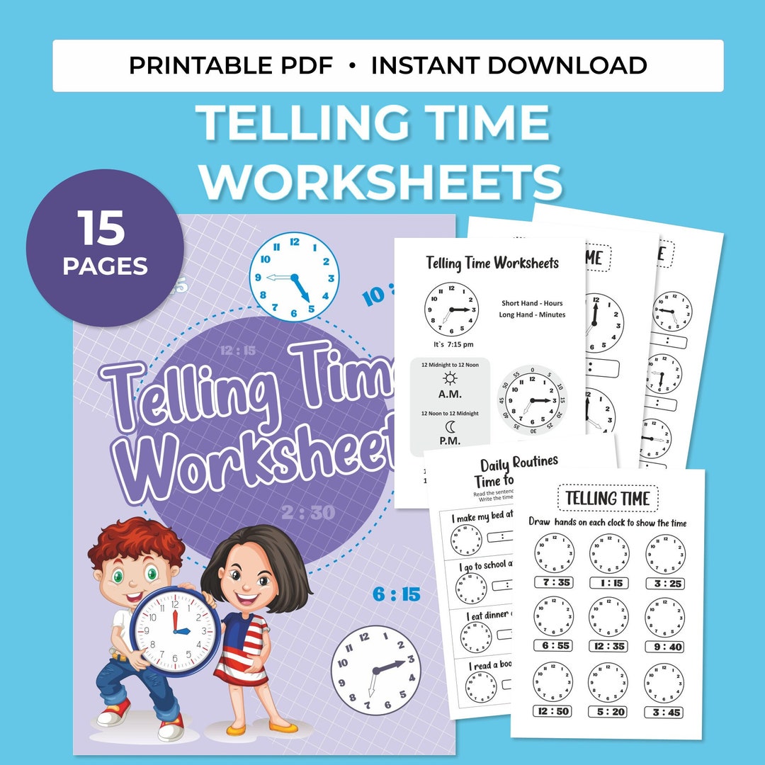 Telling Time Printable | Telling Time Clock Worksheets | Printable ...