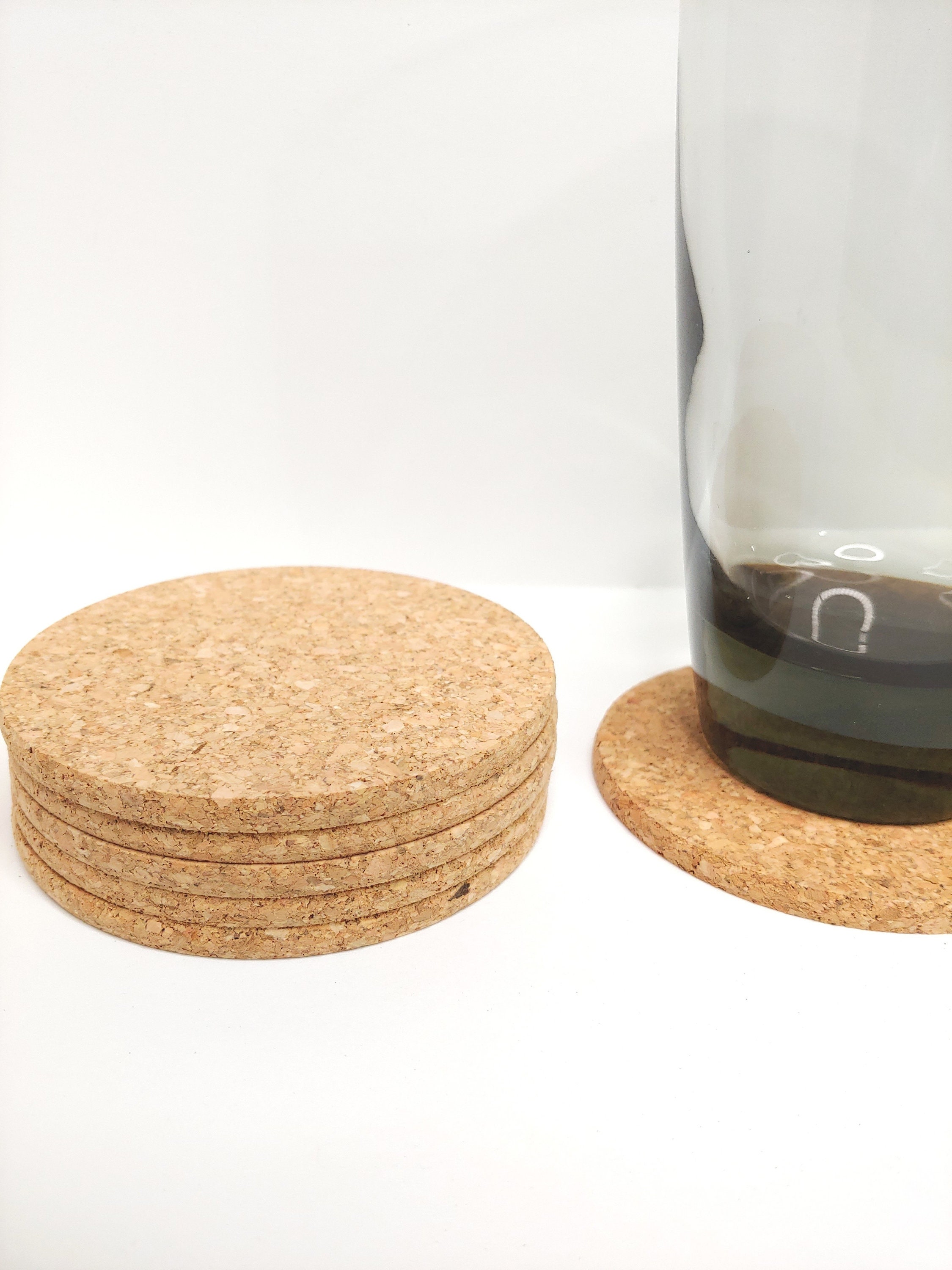 Glass mats Blank Cork Coasters Cork Coasters Set of 6 | Etsy