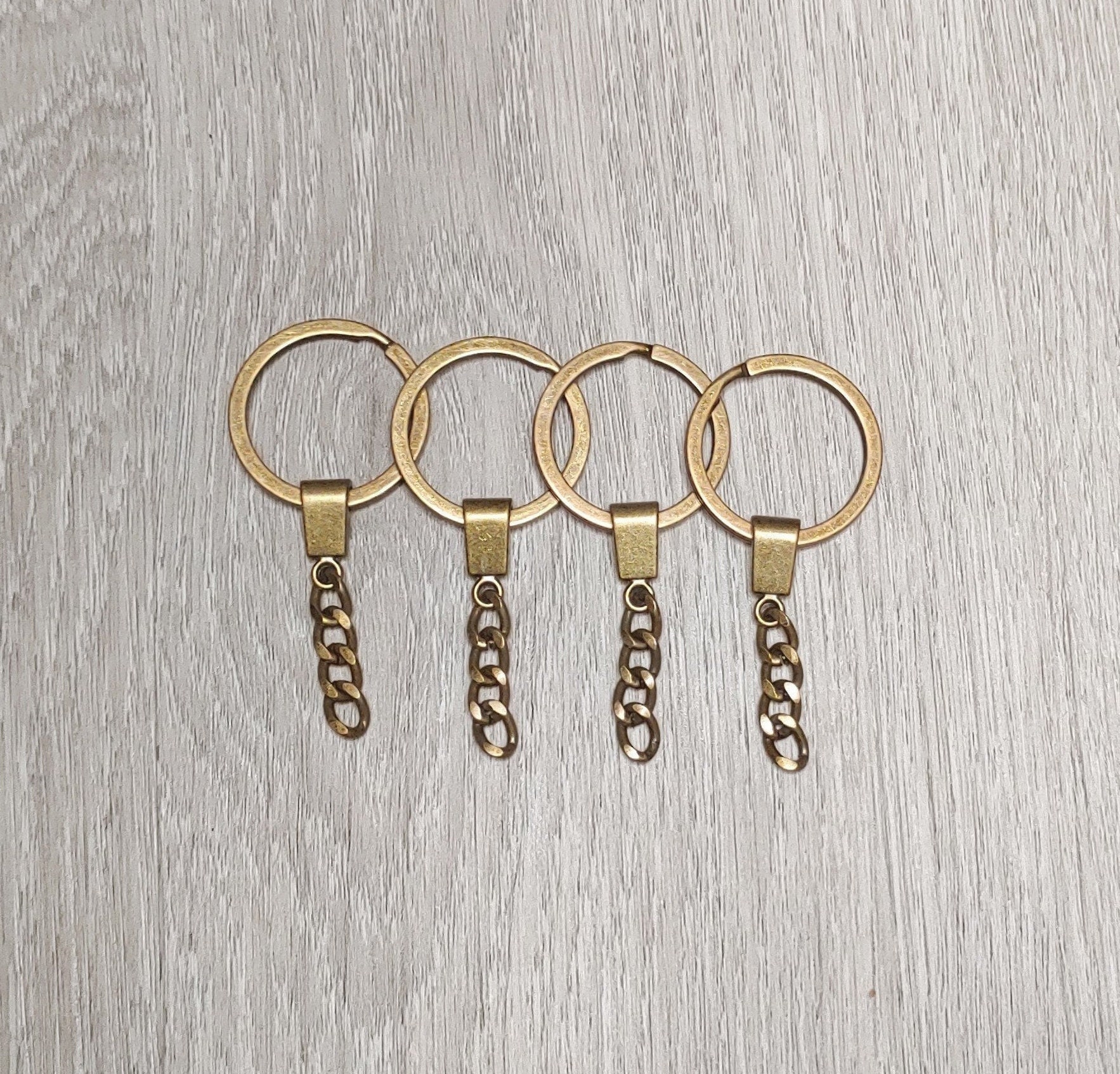 Key Chain Rings with Attached Chain Key Ring lot Key Chains | Etsy