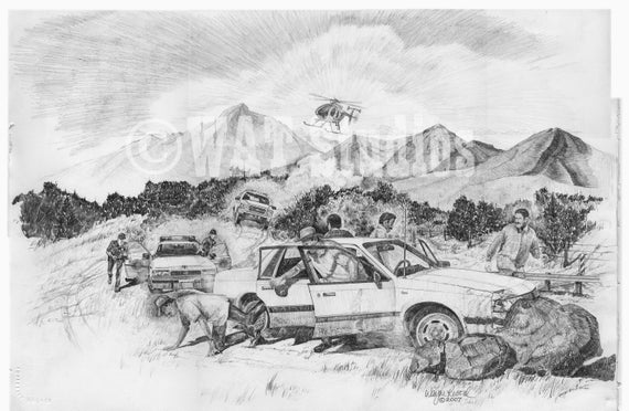 The Bailout Border Patrol Drawing Artwork Illustration | Etsy