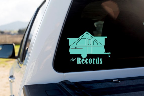 A-frame last Name Vinyl Car Window Decal Sticker | Etsy