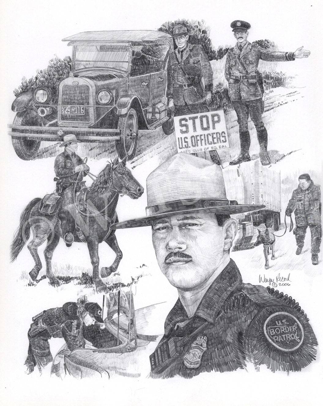 Thin Green Line Border Patrol Artwork Print - Etsy