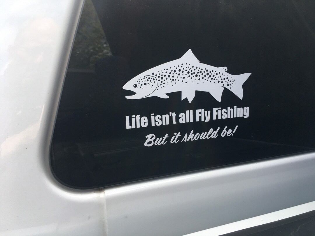Fly Fishing Car Window Decal - Etsy