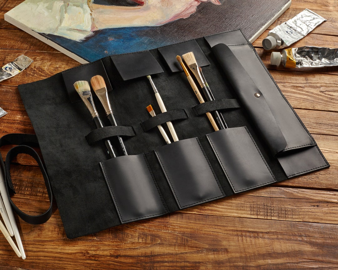 Paint Brush Case Bag, Personalized Gift for Artist, Drawing Toll Kit ...