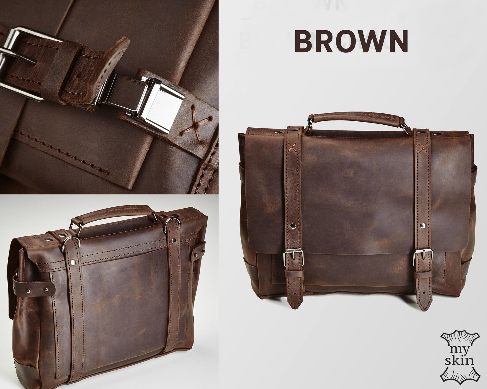 Graduation Mens Gift Leather Briefcase Leather Messanger - Etsy