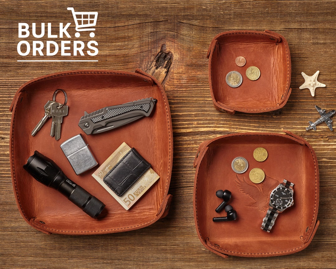 Engraved Key Watch Organizer Custom Mens Gift Leather Coin - Etsy