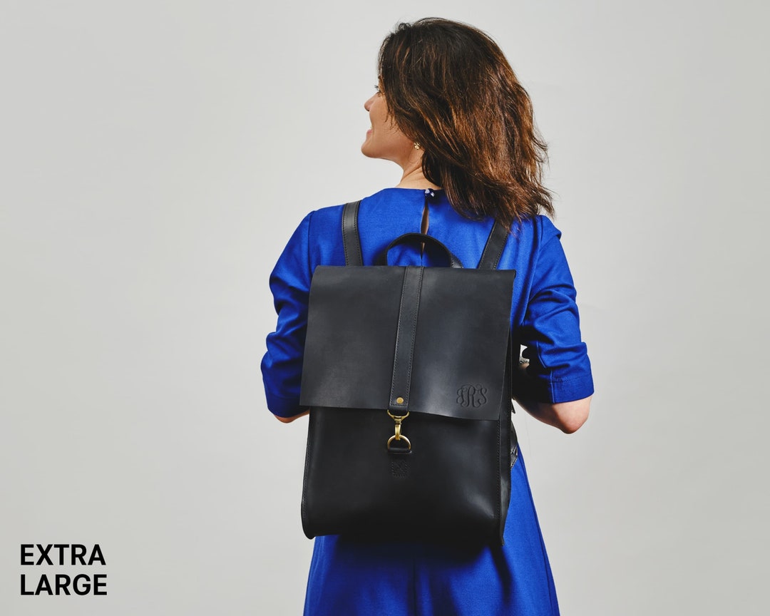 Personalized Womens Gift, Leather Laptop Backpack, Custom Travel ...