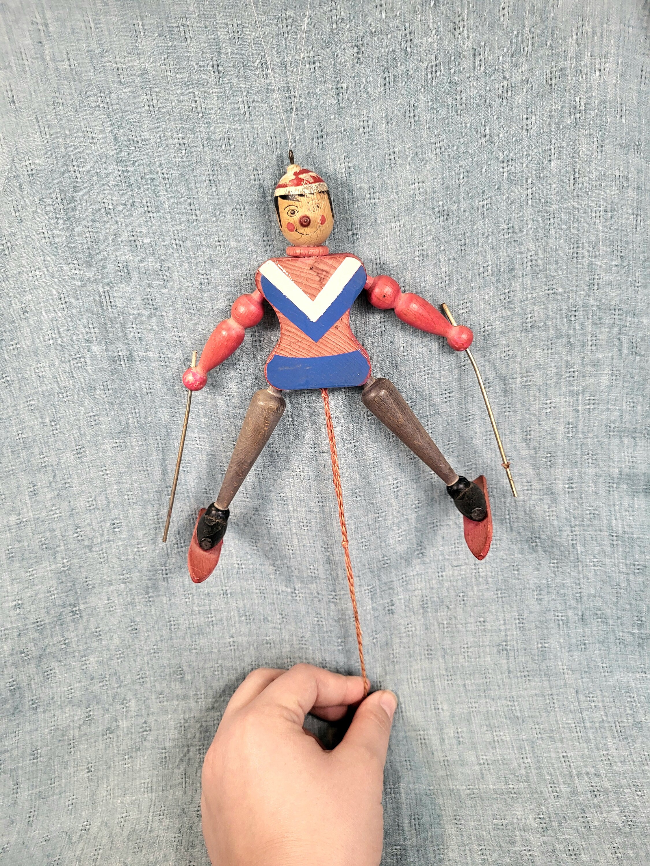 Vintage Jumping Jack Skier Toy - Etsy