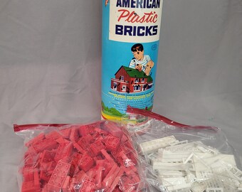 American Plastic Bricks by Elgo Building Blocks Toy, 1950's No. 725 ...