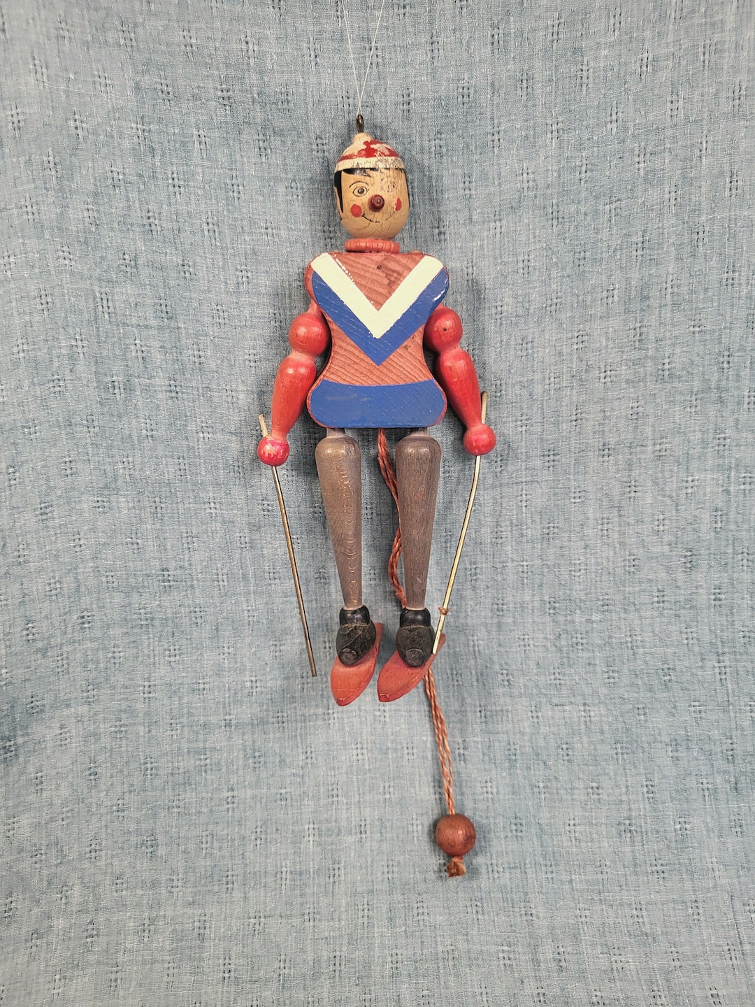 Vintage Jumping Jack Skier Toy - Etsy