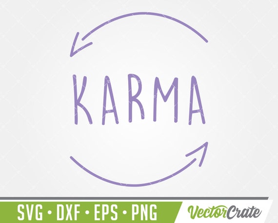 Karma SVG Karma Dxf Karma Eps Karma Png Cricut Cutter | Etsy