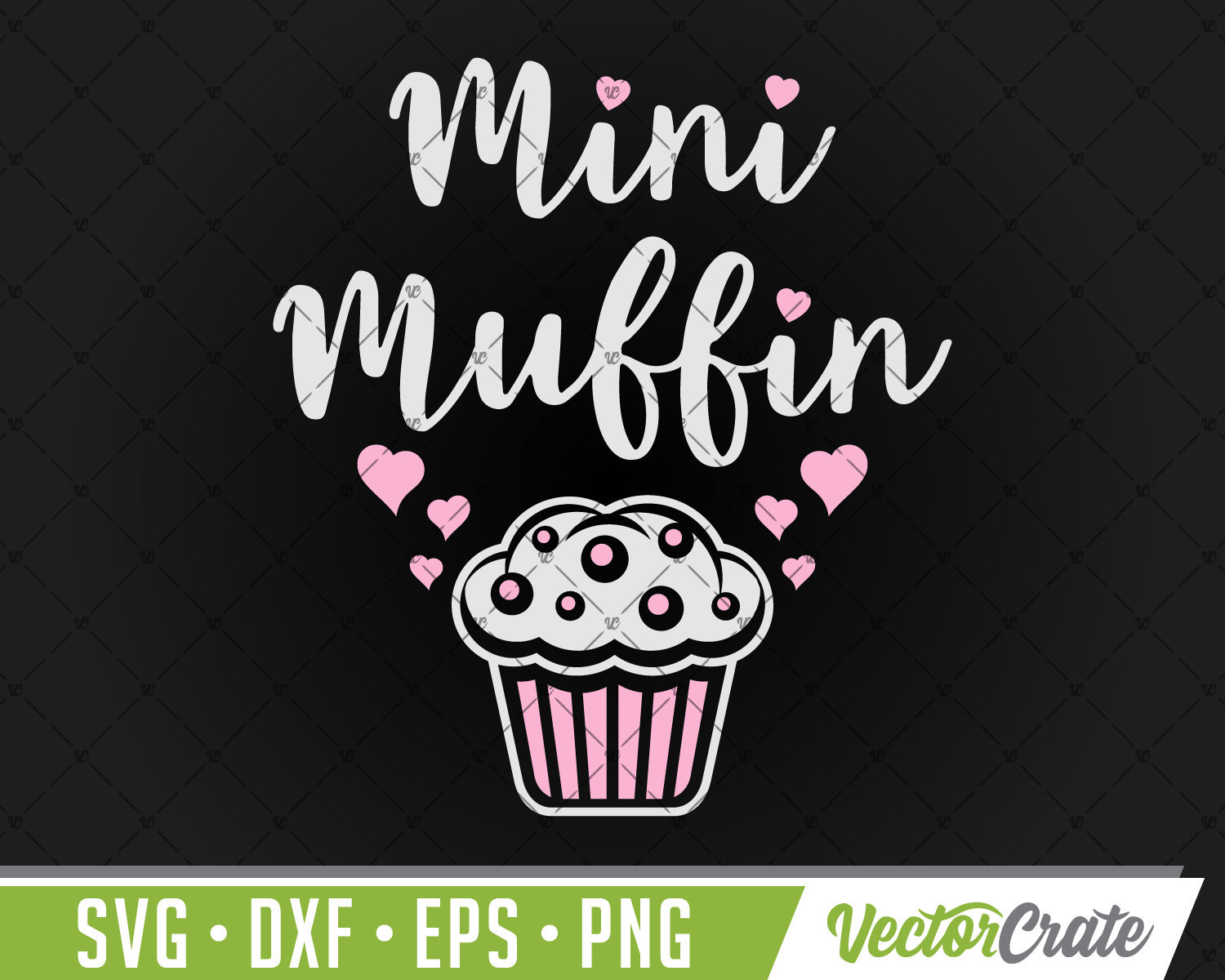 Mini Muffin SVG (dark) - Cupcake Svg Baby Svg Newborn Svg Dxf Eps Png ...