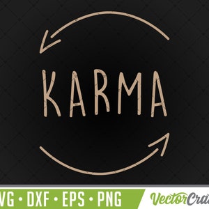 Karma SVG - Karma Dxf Karma Eps Karma Png Cricut Cutter Silhouette ...