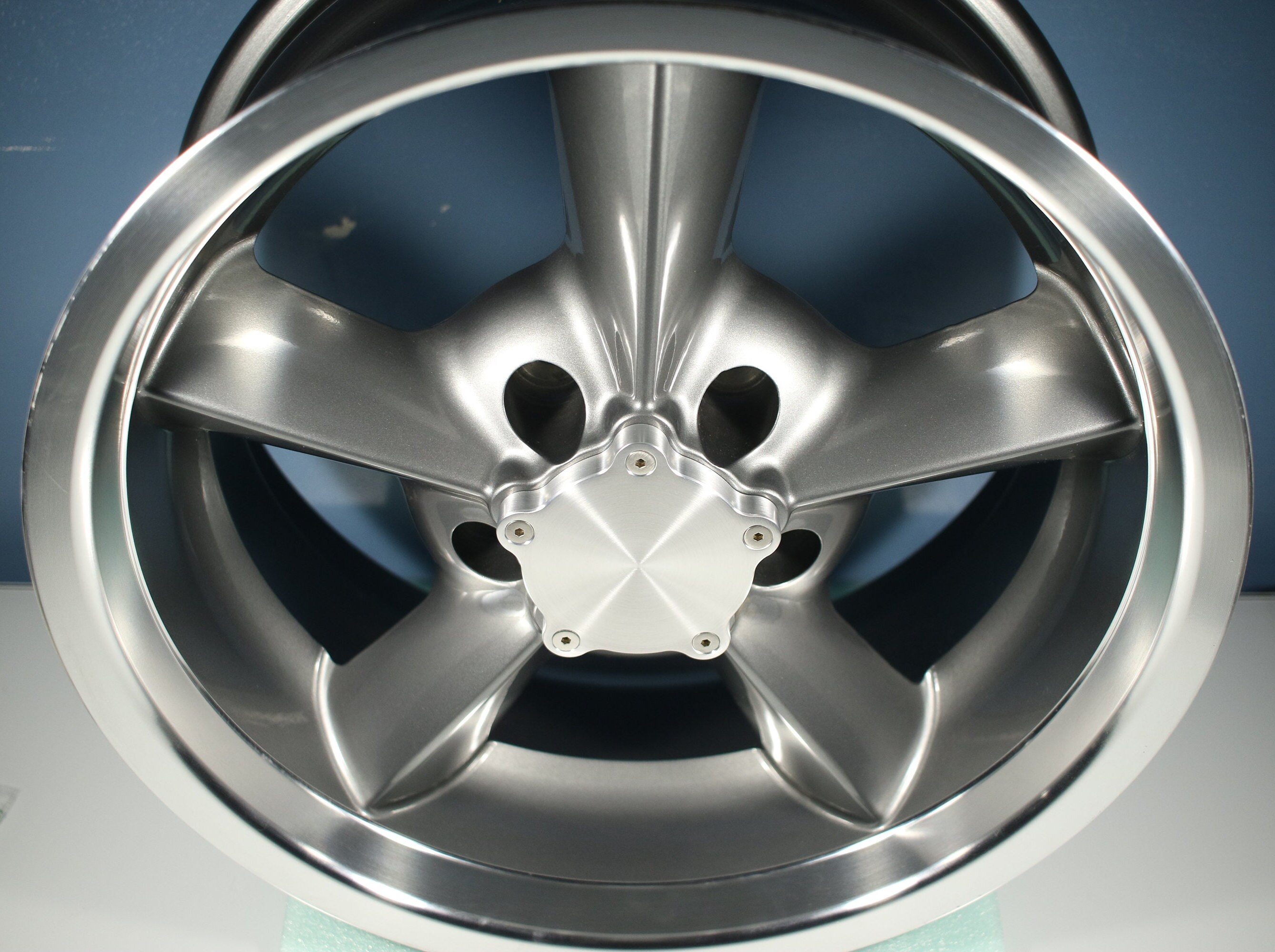 B/G Rod Works Old School Wheels Flat Center Caps Brushed Finish - Etsy