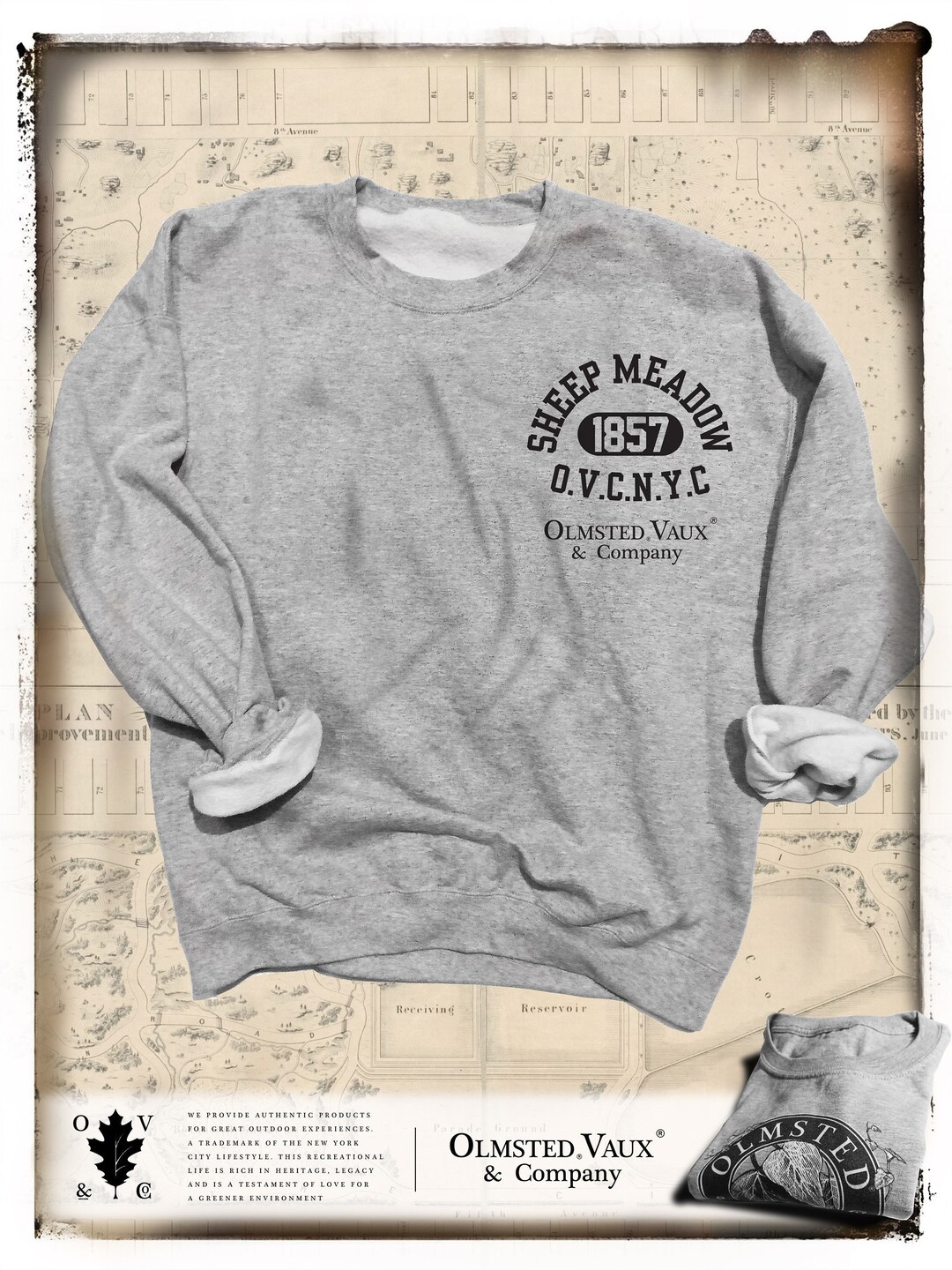 Outdoor Sweatshirt Nyc Nature Theme Gift New York City Parks Sweat ...