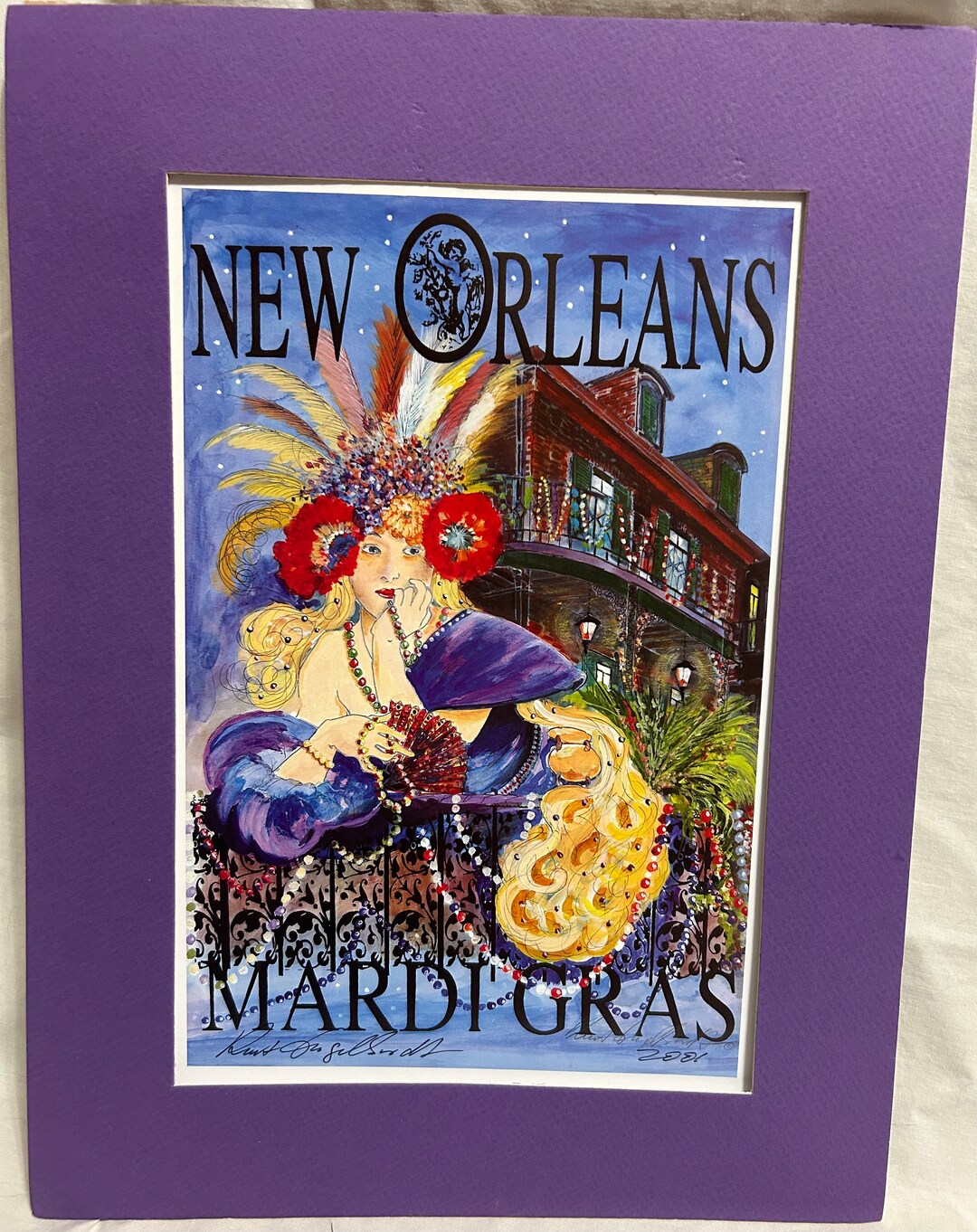 Knut Engelhardt New Orleans Mardi Gras Print Signed and Dated in 2001 ...
