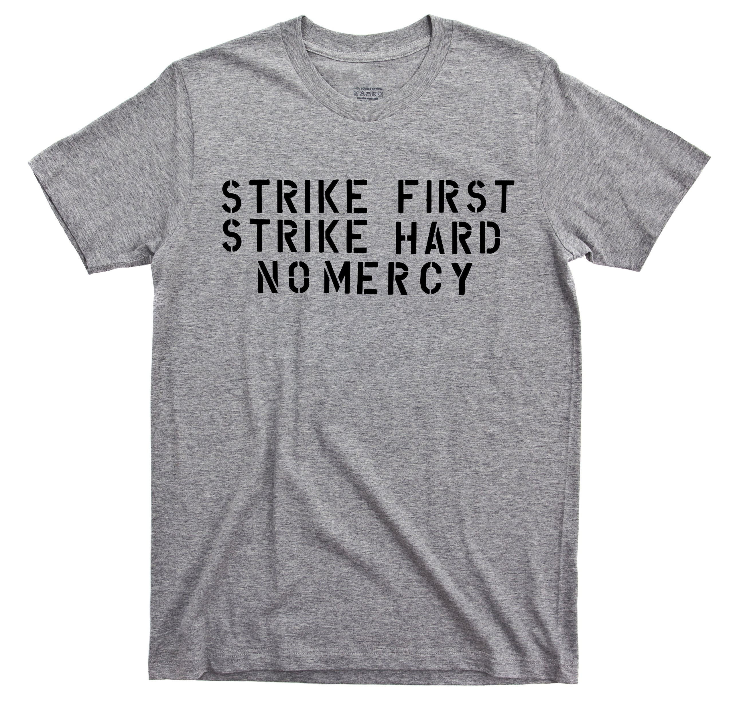 Strike First Strike Hard No Mercy T Shirt - Karate Kid Graphic Tshirt ...