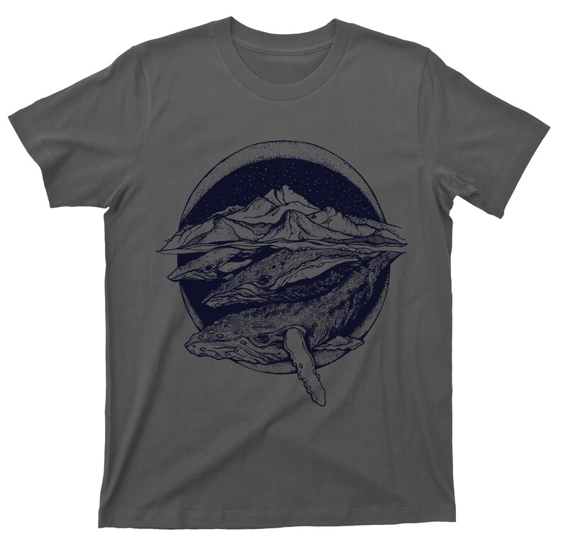 Swimming Whales T Shirt Humpback Cetaceans Ocean Waves Deep - Etsy
