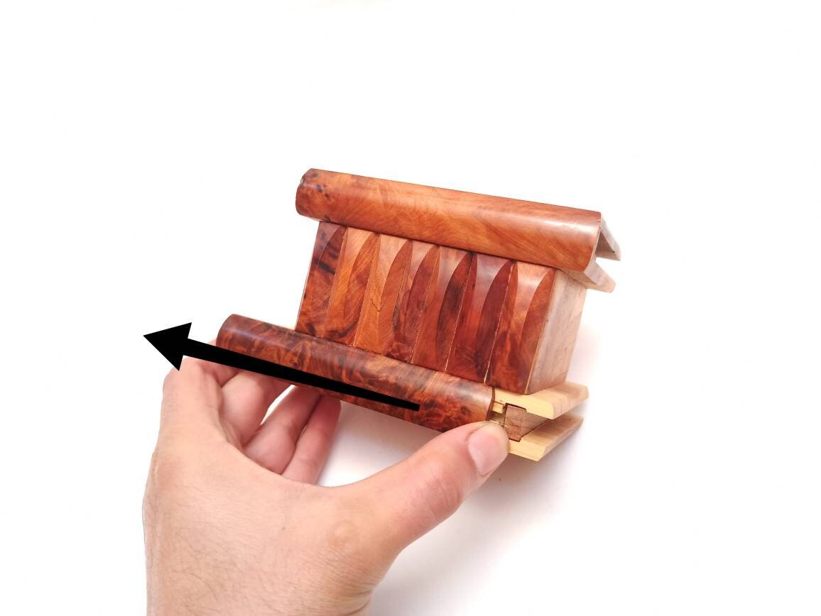 Set of 2 Wooden Puzzle Boxes Secret Jewelry Box Case - Etsy