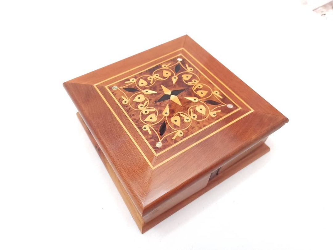 Thuya Wood Secret Box – Moroccan Puzzle Box, Jewelry Organizer - Etsy