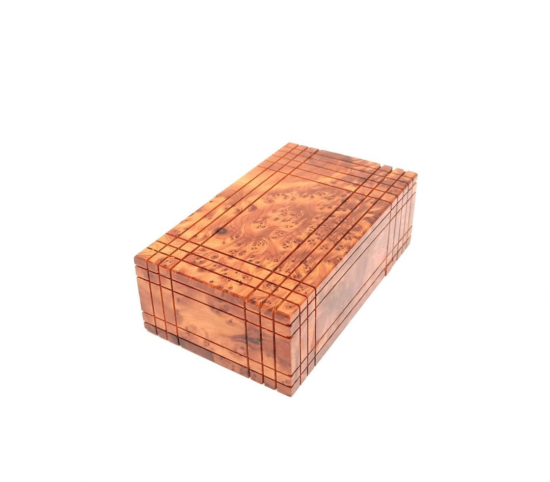 Wooden Puzzle Box Gift Box Secret Jewelry Box Case Thuya Wood Wooden ...