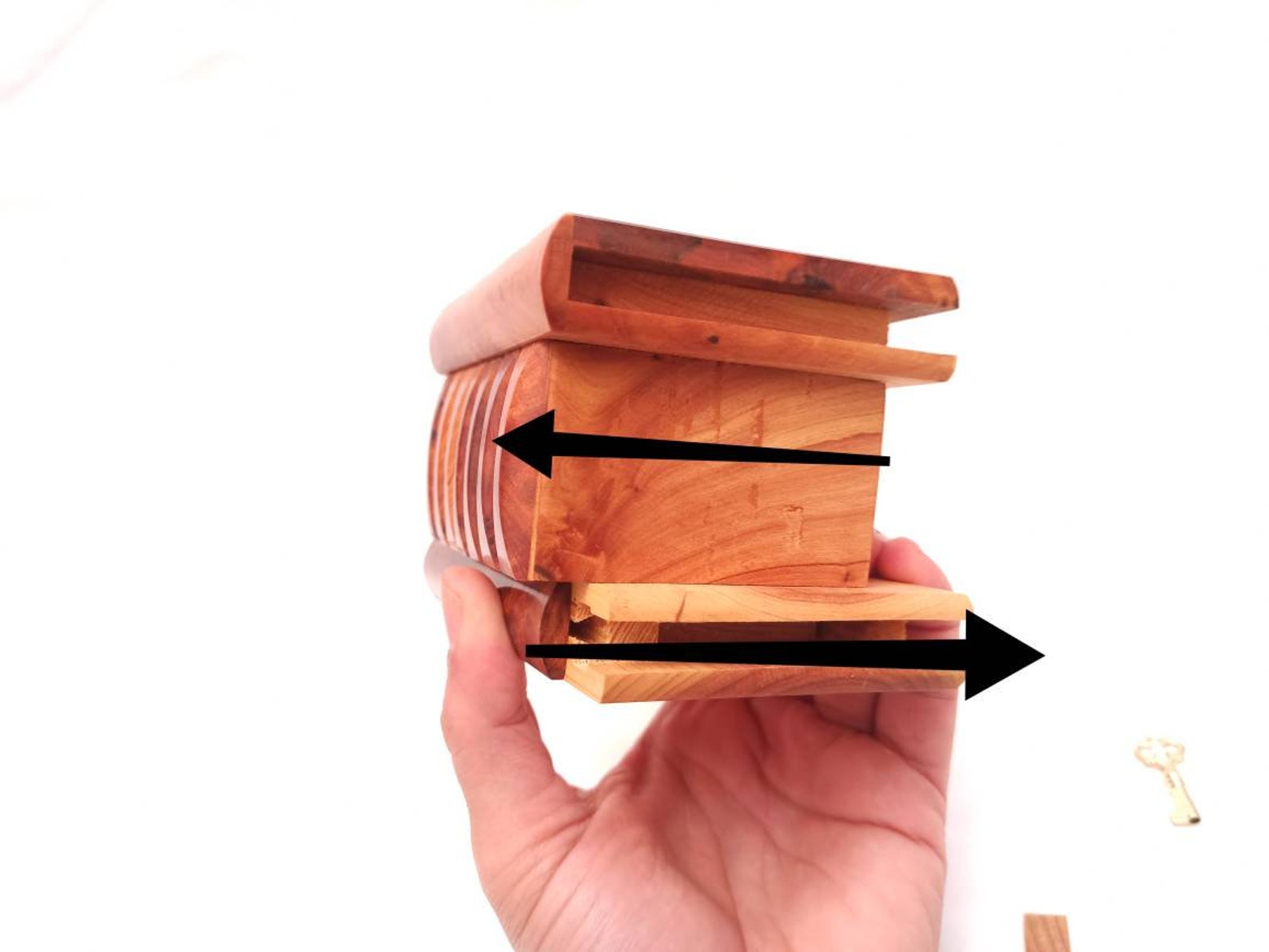 Set of 2 Wooden Puzzle Boxes Secret Jewelry Box Case - Etsy