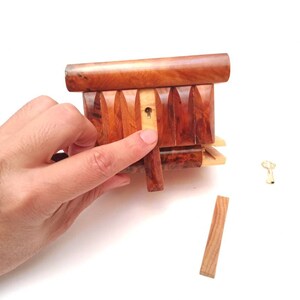 Set of 2 Wooden Puzzle Boxes Secret Jewelry Box Case Wooden Magic ...