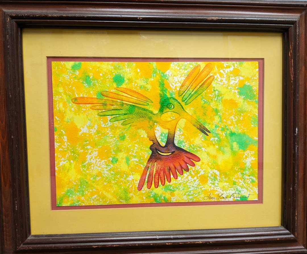 Rare! VTG Artist Jean-yves Froment Signed Artwork-professionally Framed ...