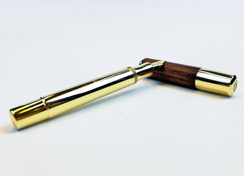 Handmade BRASS and ROSEWOOD Fountain Pen - Unique SIGNATURE Pen ...