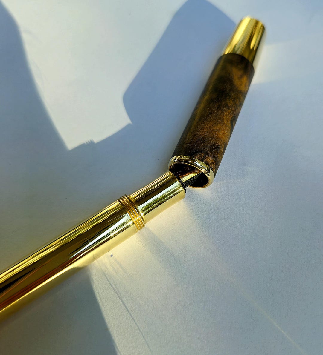 Handmade BRASS and WALNUT Fountain Pen - Unique SIGNATURE Pen - Stylish ...