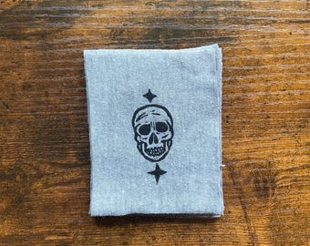 Skull Patch | Linocut Canvas Patches | Human Anatomy | Human Skull ...
