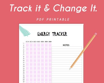 Daily Energy Tracker - Etsy