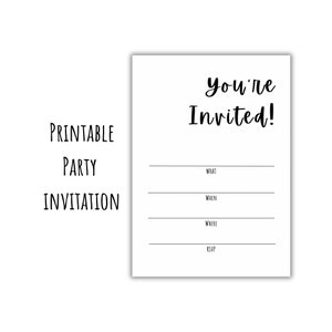 You’re Invited! Fill in the Blank Party Invitation - Instant Download ...
