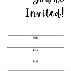 You’re Invited! Fill in the Blank Party Invitation - Instant Download ...