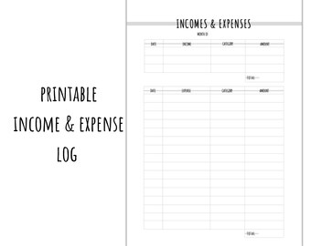 Income & Expense Tracker Printable, Budget Planner, Income Tracker ...